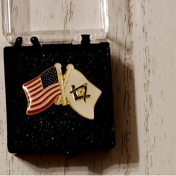 Accessories | American And Masonic Flags Lapel Pin | Poshmark